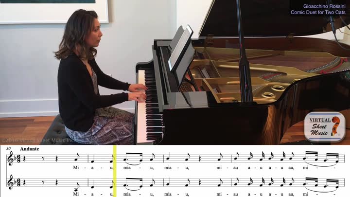 Comic Duet for Two Cats for Two Sopranos And Piano, Video Accompaniment ...