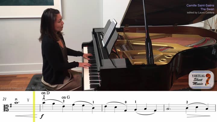 The Swan for Viola And Piano, Video Accompaniment Track